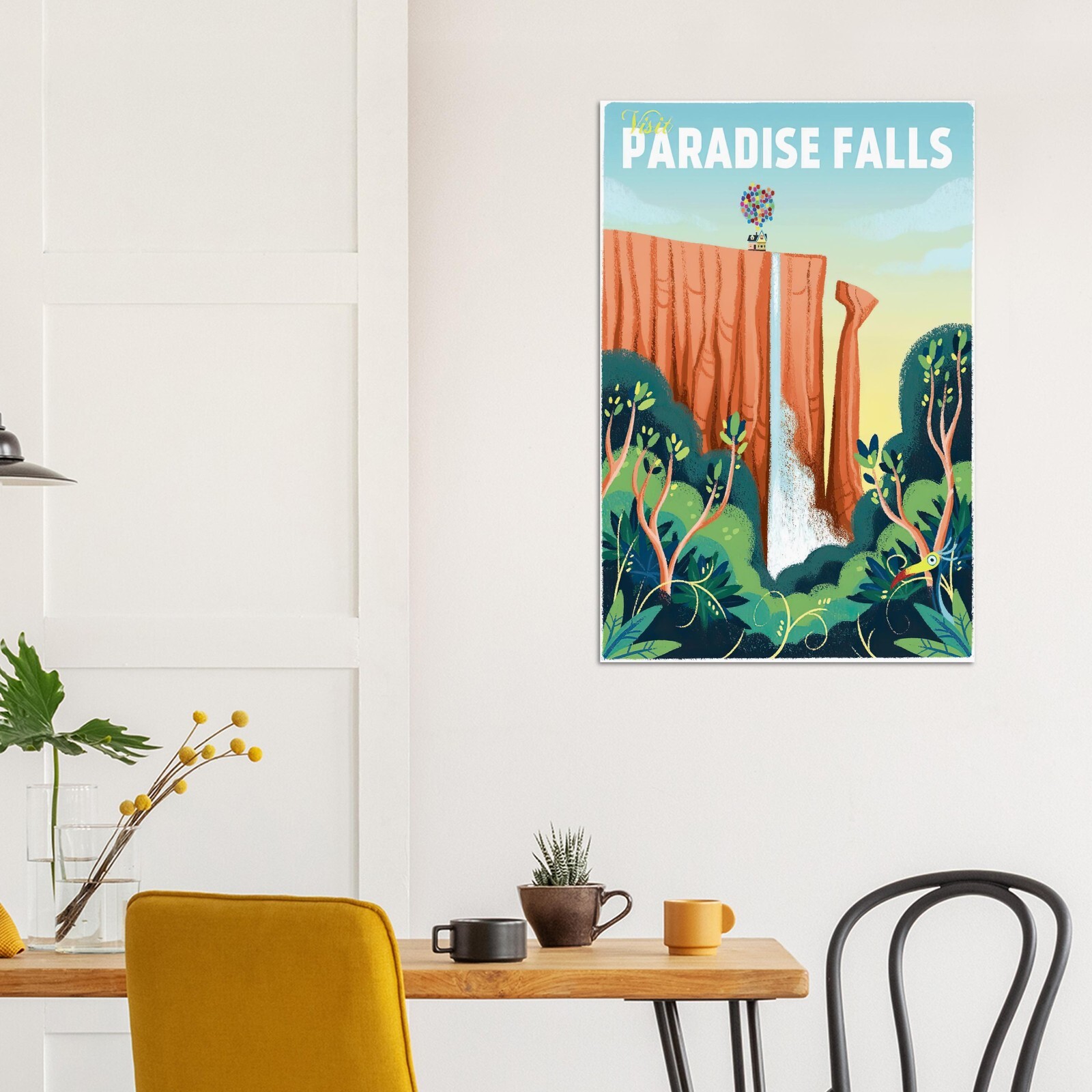 Disney Pixar - UP Movie Poster, Paradise Falls Travel Poster | eBay