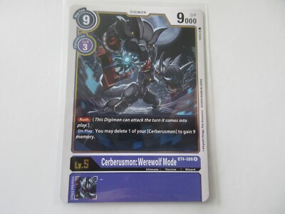 Cerberusmon: Werewolf Mode BT4-086 Digimon Card Game LP | eBay