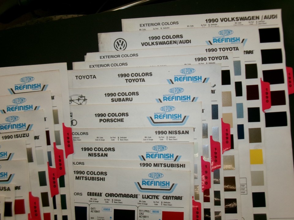 1990 DuPont Paint Color Chip Charts IMPORT CARS | eBay