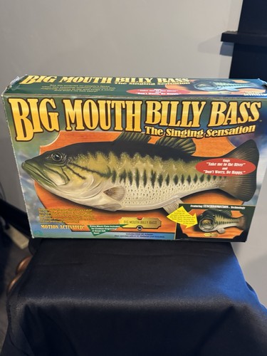 VTG Big Mouth Billy Bass The Singing Fish Sensation 1998Original Box ...
