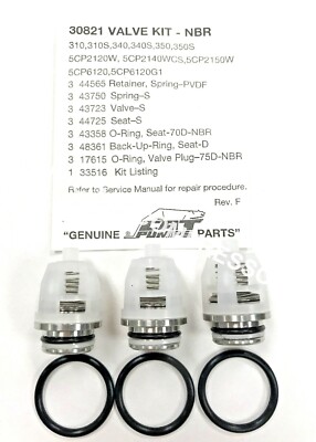 CAT 30821 COMPLETE REPLACEMENT VALVE KIT FOR MODELS 310, 340, 350 | eBay