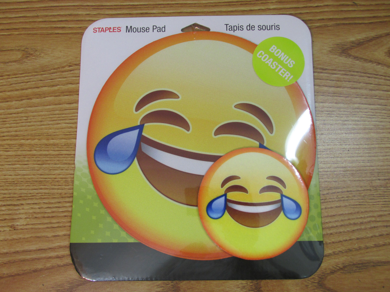 Staples Emoji Mouse Pad - Face With Tears From Laughing for sale online ...