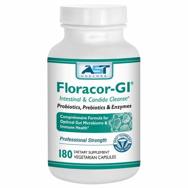 Floracor-gi 180 Veg Caps Intestinal Candida Cleanse AST Enzyme for sale ...