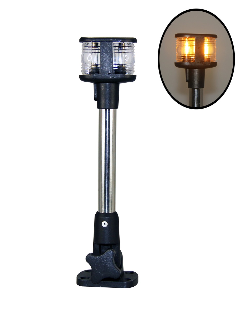 Anchor Marine Solar Light Carmanah LED Solar Marine Lantern In Red