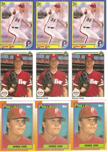 44 CARD DENNIS COOK BASEBALL CARD LOT 456 | eBay