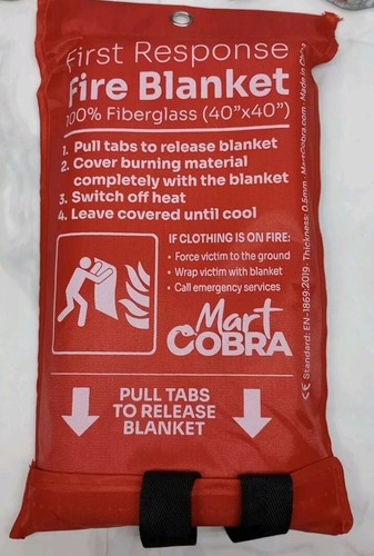 NEW First Response Fire Blanket 100% Fiberglass 40"X40" 1 Pack | eBay
