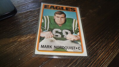 1972 TOPPS # 102 MARK NORDQUIST FOOTBALL CARD | eBay