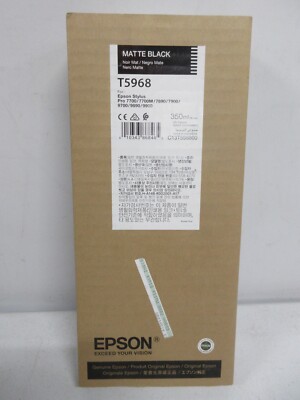 Genuine EPSON T5968 Matte Black Ink Tank 350ml EXPIRED Sealed Box ...