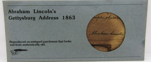 Abraham Lincolns Gettysburg Address 1863 Reproduced on Antiqued ...