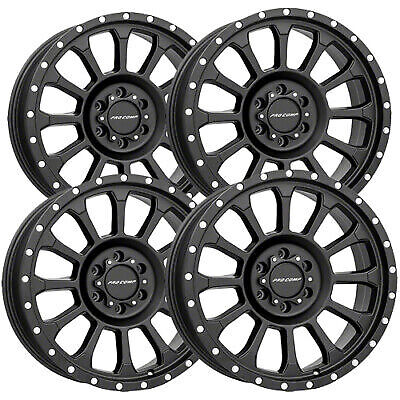 (Set-4) Pro Comp PA34 Rockwell 18x9 6x135 +0mm Satin Black Wheels Rims ...