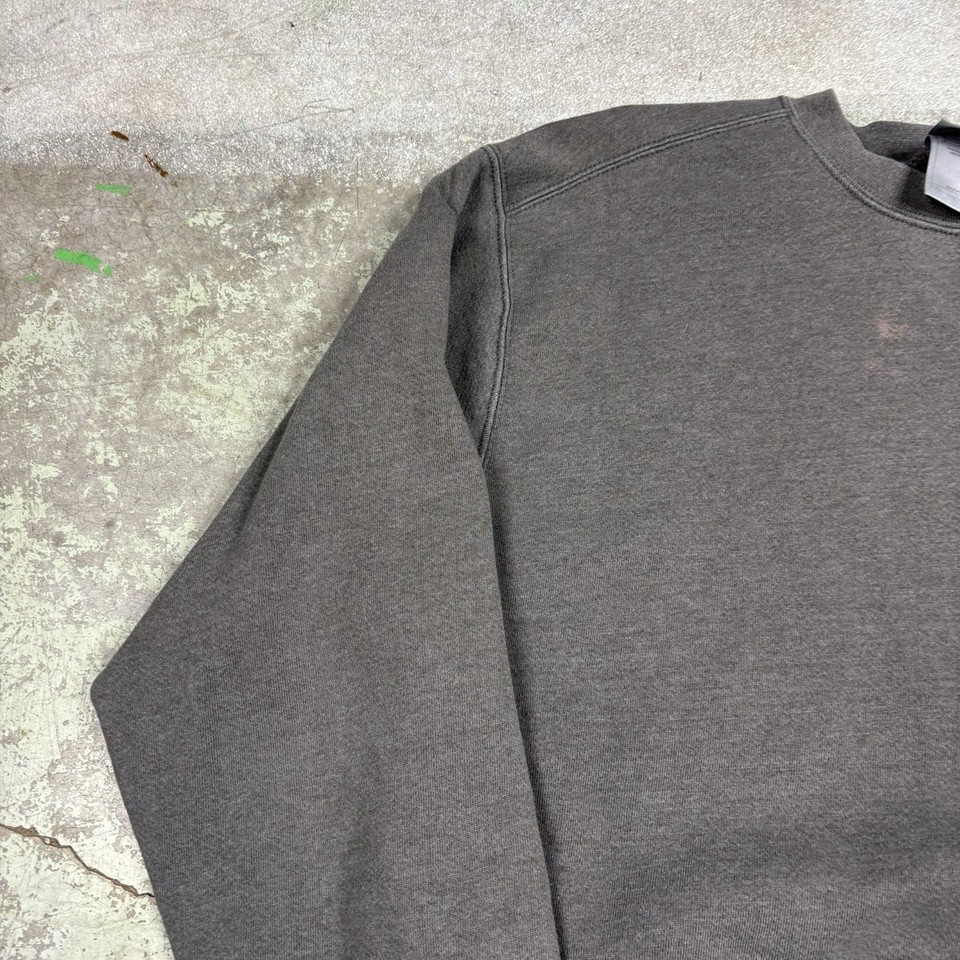 Vintage Nike Sweatshirt Cream Men’s Size Large Gray Black Mini Swoosh ...