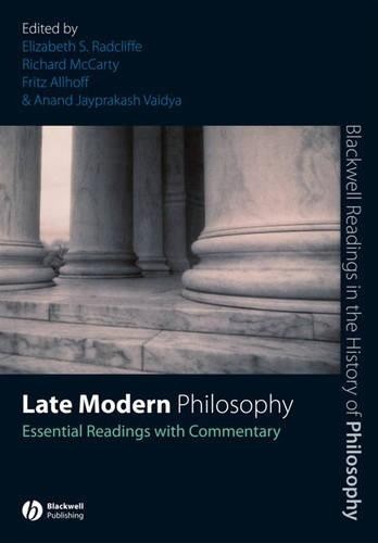 Elizabeth S. Radcliffe Late Modern Philosophy (Tascabile) 9781405146890 ...
