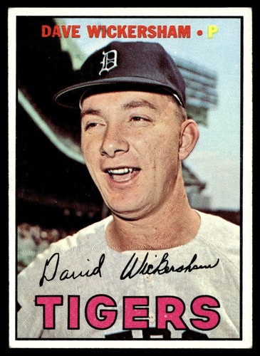 1967 Topps Dave Wickersham VG+ Detroit Tigers #112 | eBay