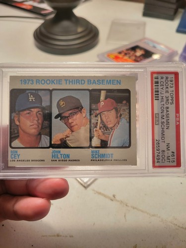 MIKE SCHMIDT RC 1973 Topps #615 PSA 8(OC) NM-MT RON CEY-Rookie Nice ...