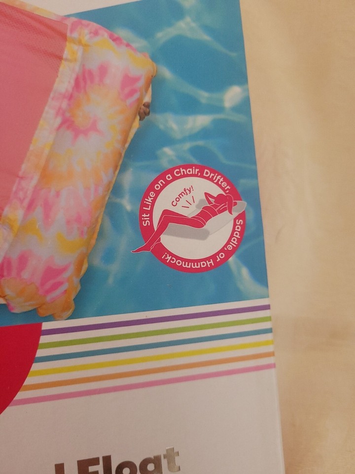 JUSTICE INFLATABLE MESH HAMMOCK POOL FLOAT CONVERTS TO CHAIR DRIFTER ...