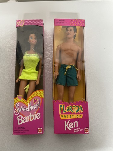 Florida Vacation Ken 20496 Barbie Doll And Sweetheart Barbie 18610 Open ...