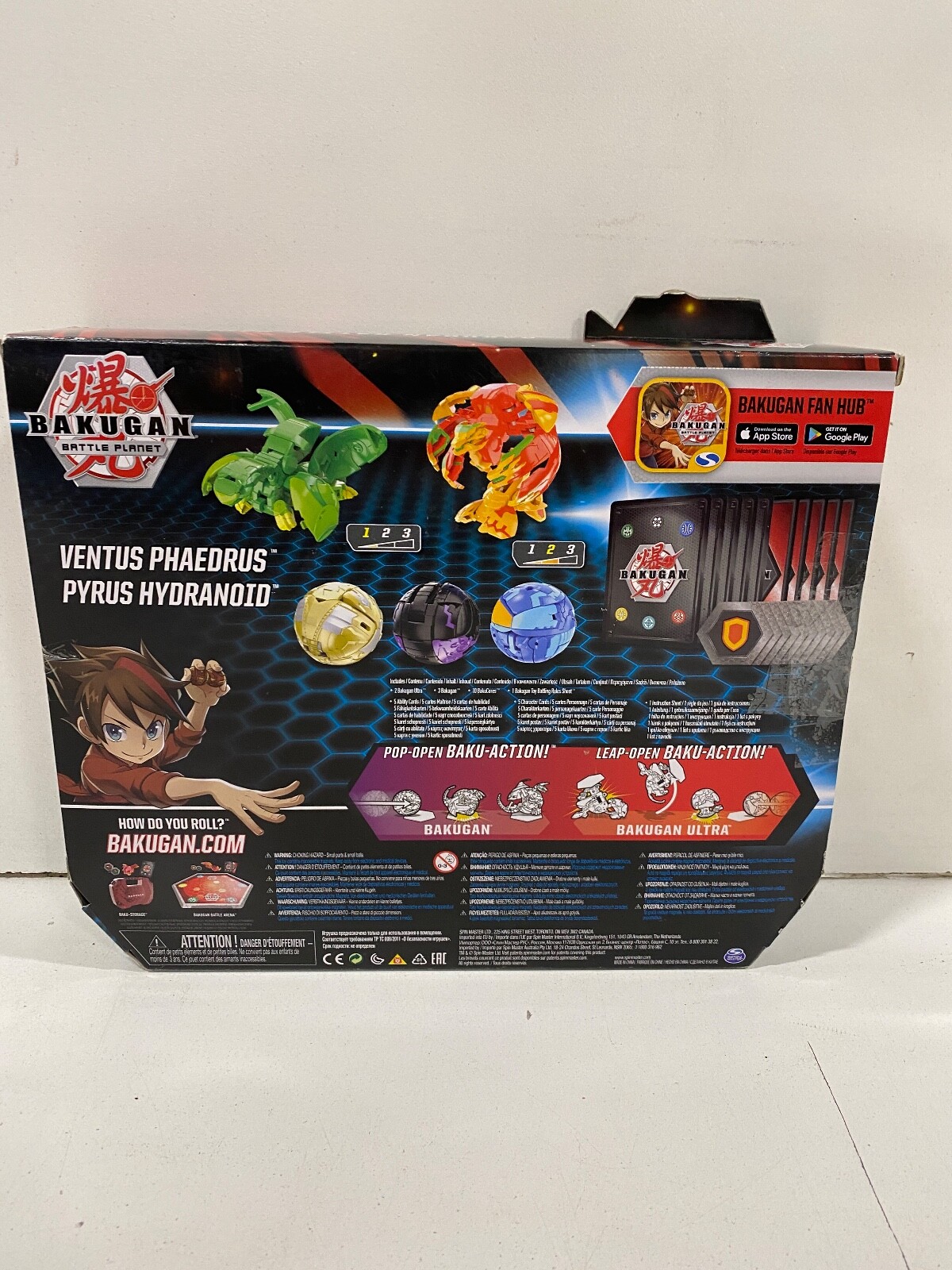BAKUGAN BATTLE PLANET 5-PACK VENTUS PHAEDRUS PYRUS HYDRANOID AGES 6 ...