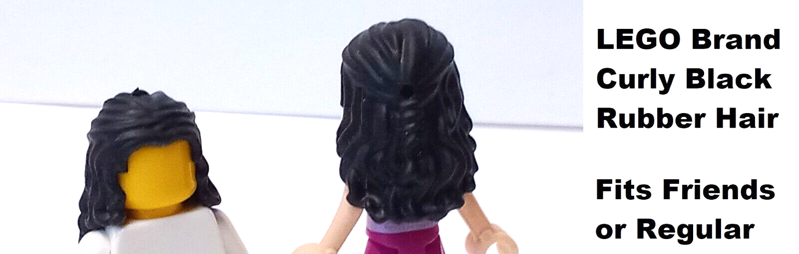 LEGO Pulled Back Hair Braid Twisted Rubber Curly Curls Wavy Girl Boy ...