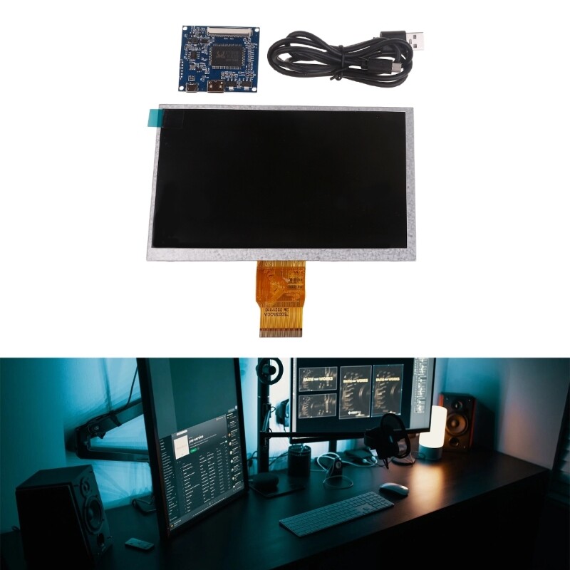 Screen Display LCD Monitor Driver Control Board 7inch 1024x600 ...