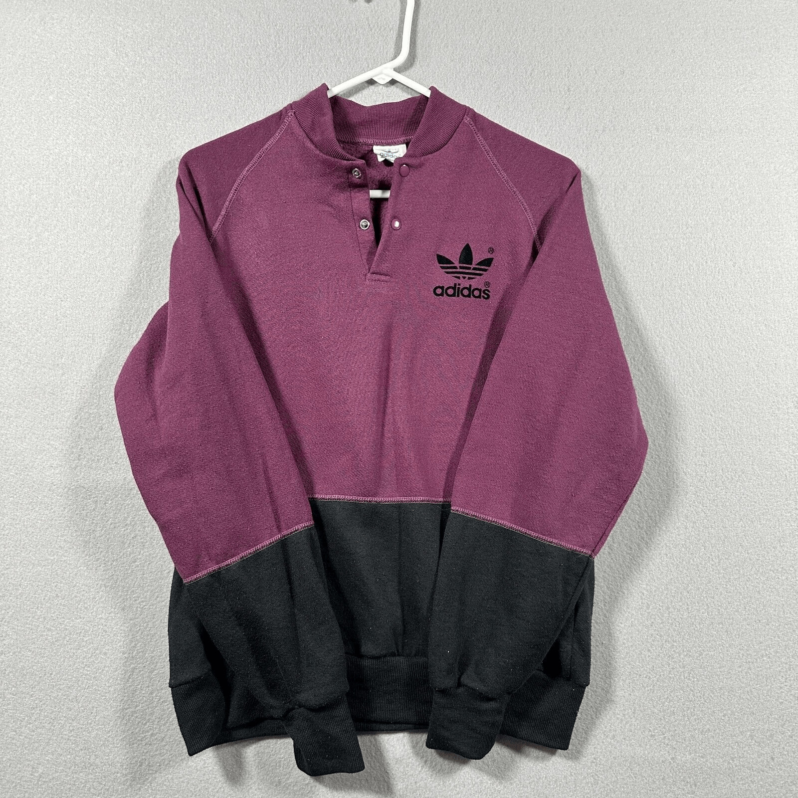 Vintage Adidas 80s Trefoil Purple Colorblock USA Spel… - Gem