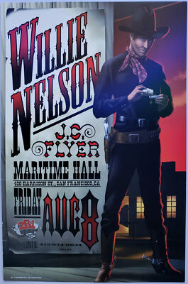 Willie Nelson Concert Poster San Francisco 1997 MHP-35 Maritime Hall ...