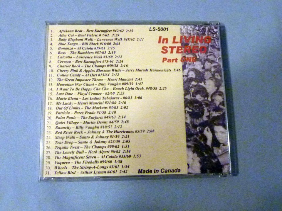 In Living Stereo - Top Pop Instrumental Chart Hits - Vol. One - CD ...