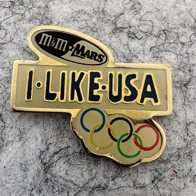 M&M and Mars I Like USA 1991 Olympics Sponsor Collectible Lapel Pin ...