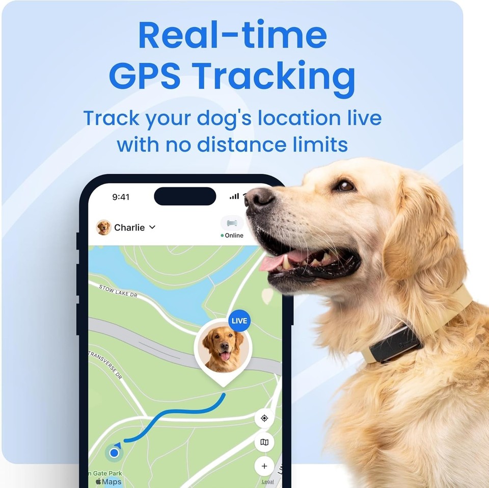 Tractive Smart Dog GPS Tracker | Live Pet Tracker with Virtual Fence ...