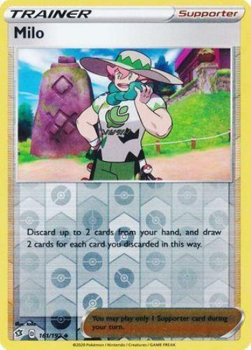 Milo 161/192 SWSH Rebel Clash Reverse Holo Uncommon Trainer Pokemon ...