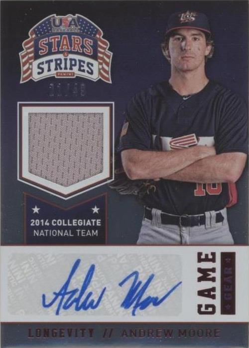2015 Panini Stars and Stripes - Game Gear Andrew Moore #7 Longevity ...