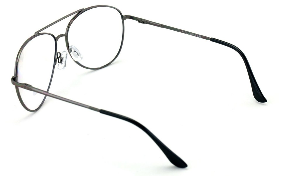 Aviator Progressive Clear Lens No Line Reading Glasses Tri-Focal Reader ...