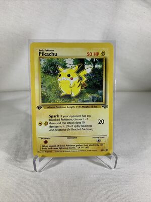 Pikachu 60/64 Red Cheeks 1st Edition Jungle Set WOTC 1999 Pokemon TCG ...