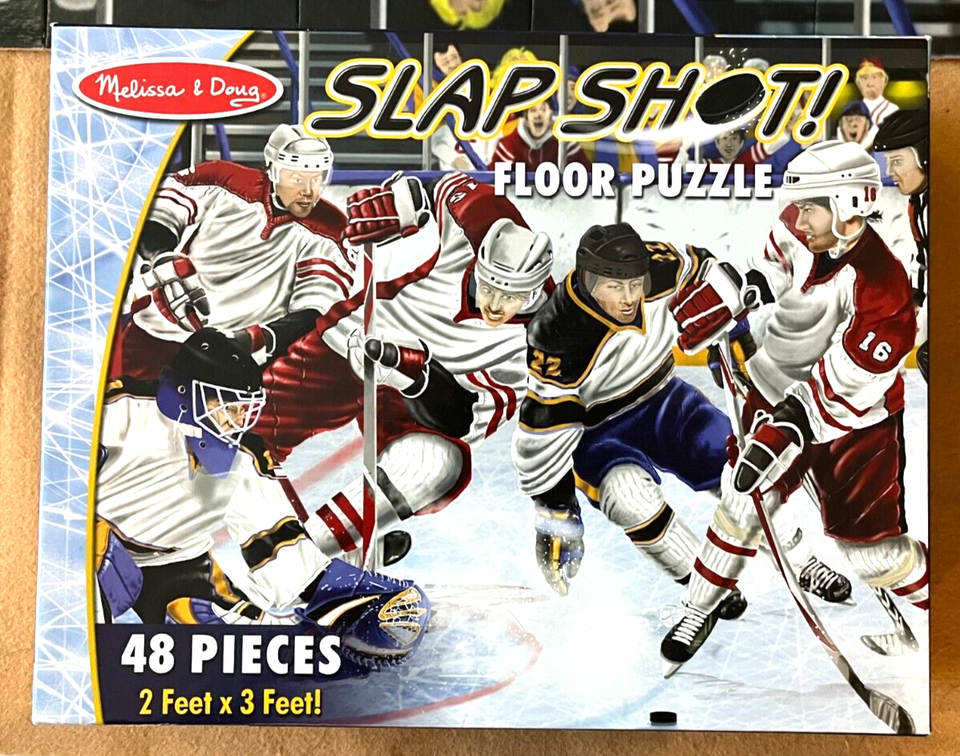 Melissa & Doug Floor Puzzle, "Slap Shot", 48 pieces, Hockey, #4419, 2 ...