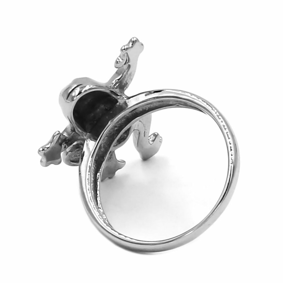 Tree Frog Ring Womens Silver Stainless Steel Rain Forest Thumb Band | eBay