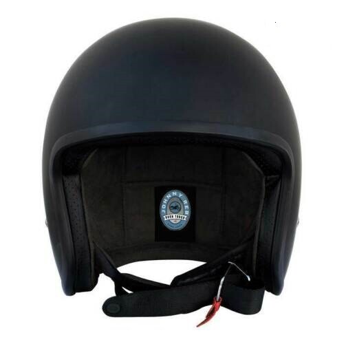 JOHNNY REB BURKE OPEN FACE LOW PROFILE MOTORCYCLE HELMET MATT BLACK ...