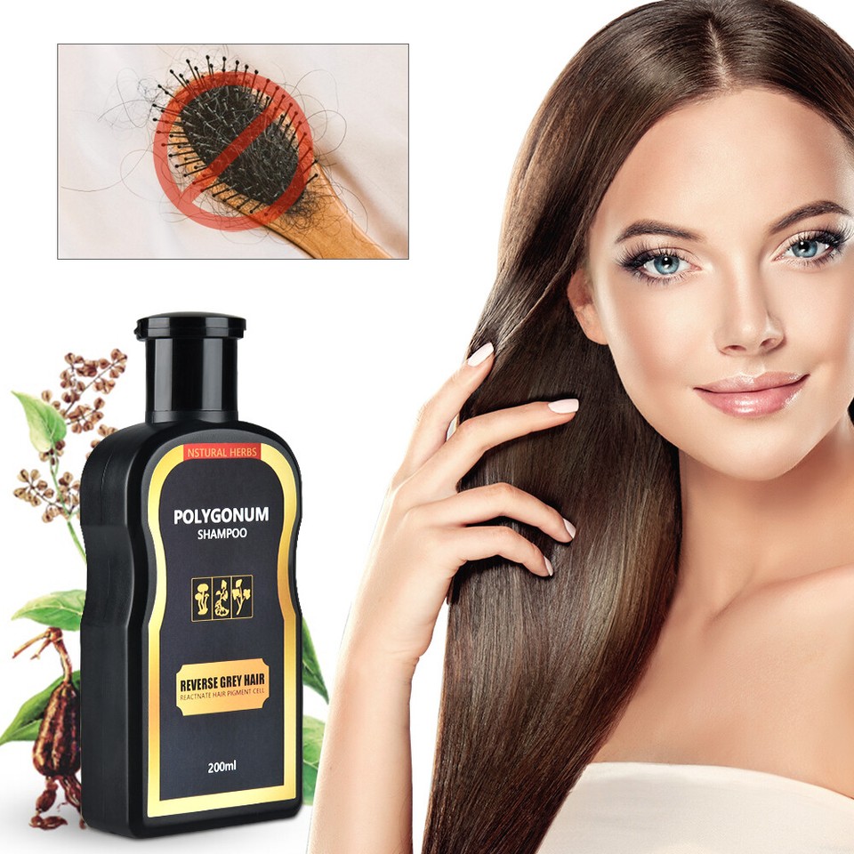 Hair Darkening Shampoo Natural Polygonum Conditioner Repair Essence ...