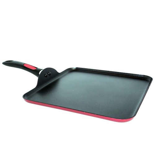 A79613 Get A Grip Aluminum Nonstick Griddle Cookware 11inch Red ...