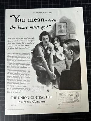 Vintage 1934 The Union Central Life Insurance Conpany Print Ad | eBay