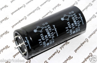 1pcs - RUBYCON 560uF 500V DUMMY LUG PET NEG 4-Pin Snap-In Electrolytic ...
