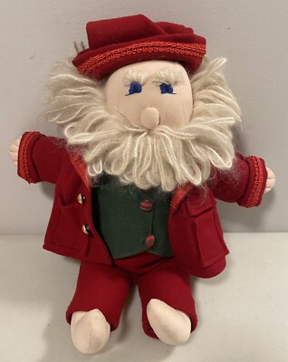 Handmade Cloth Fabric Santa Claus Doll 16" | eBay