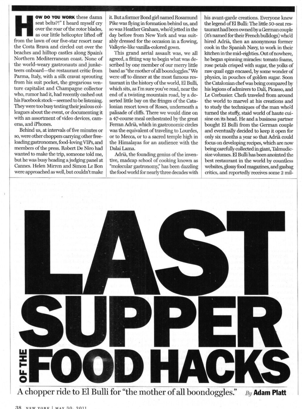 New York Magazine Fox News Saif Qaddafi Food Hacks Bikinis Kara Walker ...