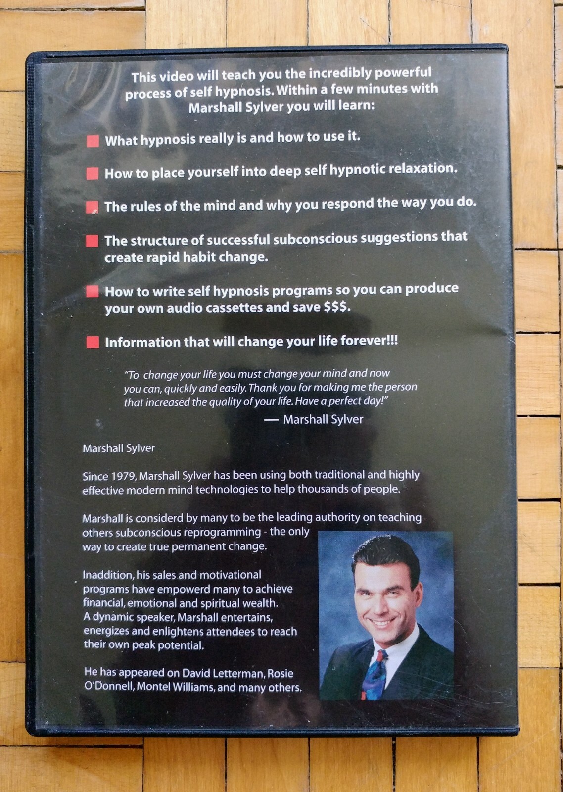 Self Hypnosis Training Video DVD MARSHALL SYLVER | eBay