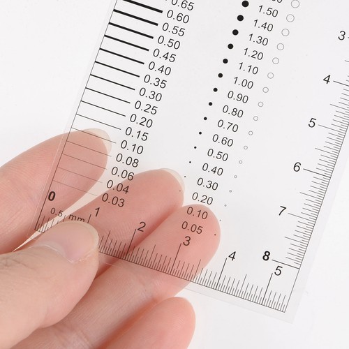 Transparency SEC Size Estimation Chart 8x5.5cm 0.2mm Diameter Line | eBay