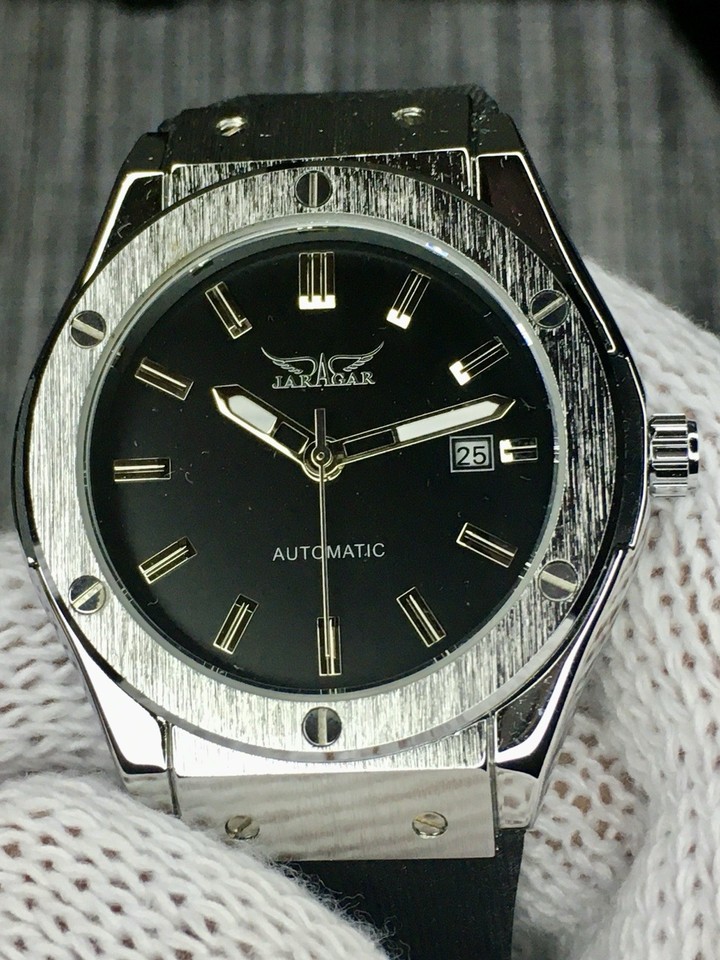 Discount! Jaragar A389 - Automatic Watch For Men - Black Dial And ...
