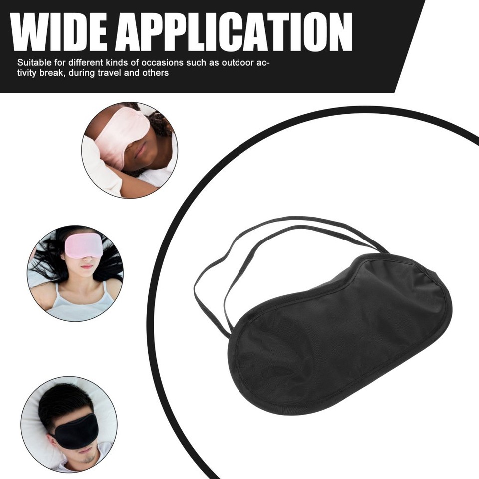 10 Pcs Black Eye Covers Sleep Eye Shades Polyester Comfortable ...