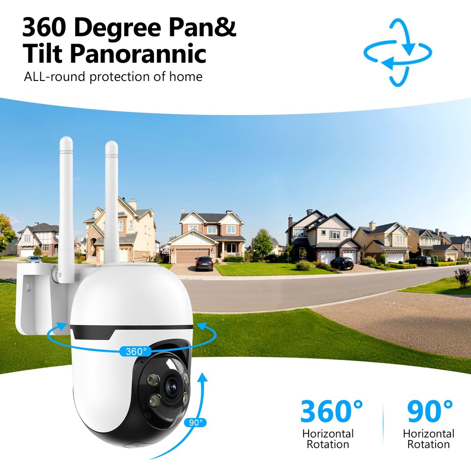 5G & 2.4G WiFi Outdoor Security Camera 2K Wireless Home Camera Easy ...