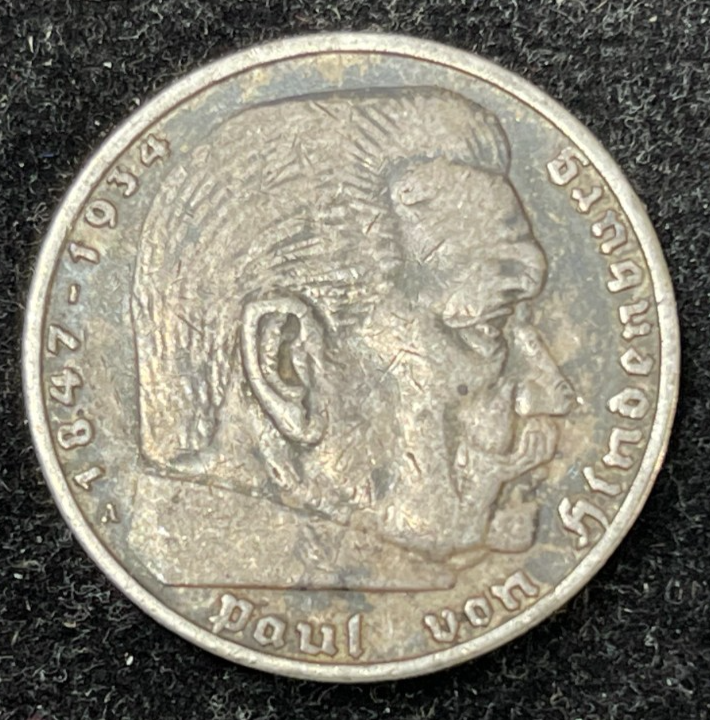 1936 A German Nazi 5 Marks Silver Coin #2 Great Condition High Value | eBay