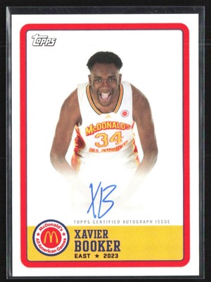 Xavier Booker 2023-24 Topps Chrome McDonald's All American Auto #PA-XB ...
