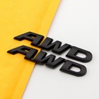 2Pcs Matte Black Metal Small AWD Emblem 4wd Off Road Logo Racing Coupe ...