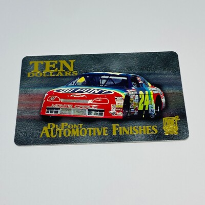 JEFF GORDON 1996 FINISH LINE Dupont $10 PHONE UNUSED CALLING CARD SP ...